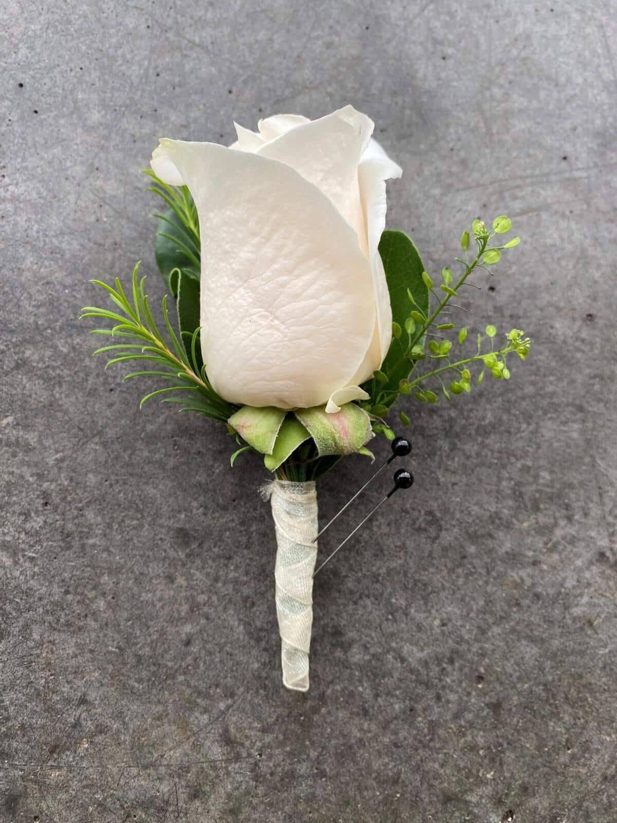 Classic White Boutonniere | The Watering Can Flower Market