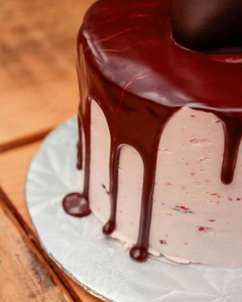 Chocolate Dipped Strawberry Cake for Two | The Watering Can Flower Market